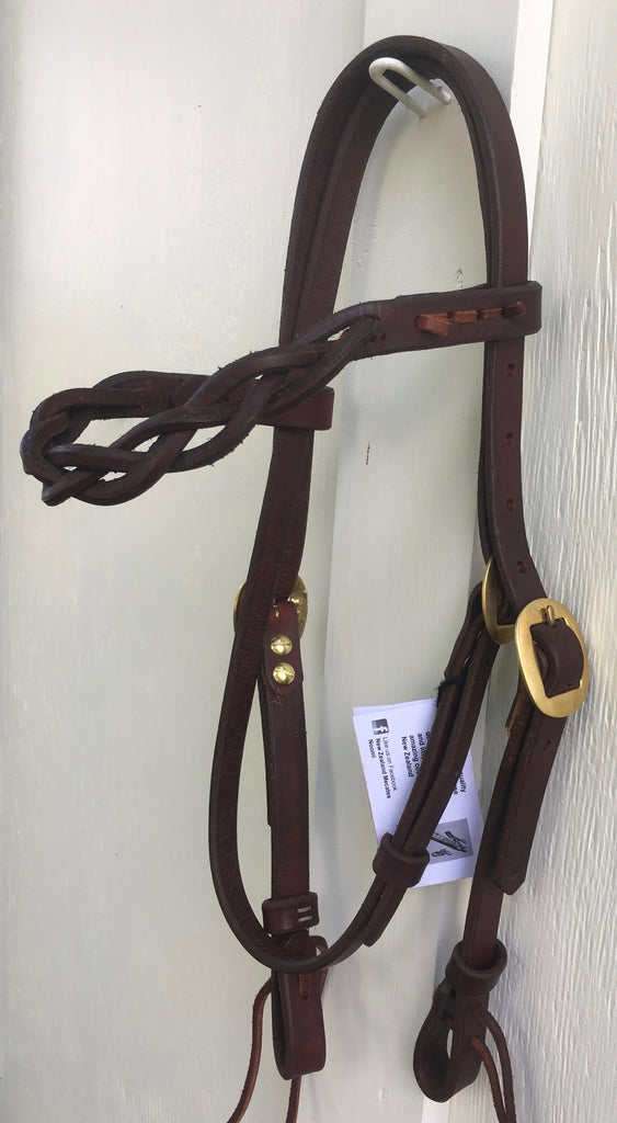 Plaited brow band Bridle / Headstall – New Zealand Mecates